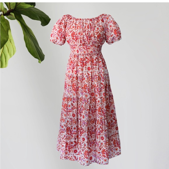 Cj Laing | Dresses | Cj Laing Happy Dress In Pink Orange Mandevilla ...